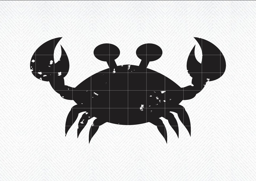 Crab Svg, Distressed Crab Svg, Crab Silhouette Svg, Monogram Svg ...