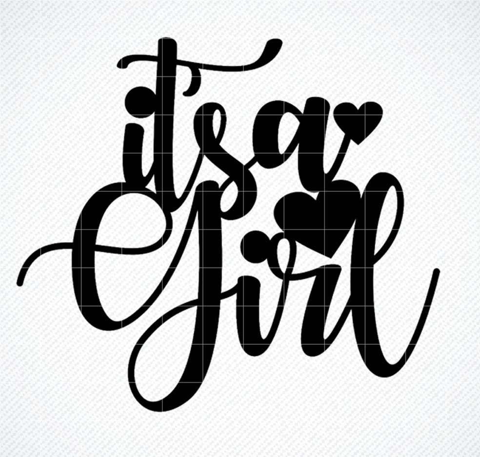 It's a Girl svg Cake topper svg Baby Shower svg dxf | Etsy