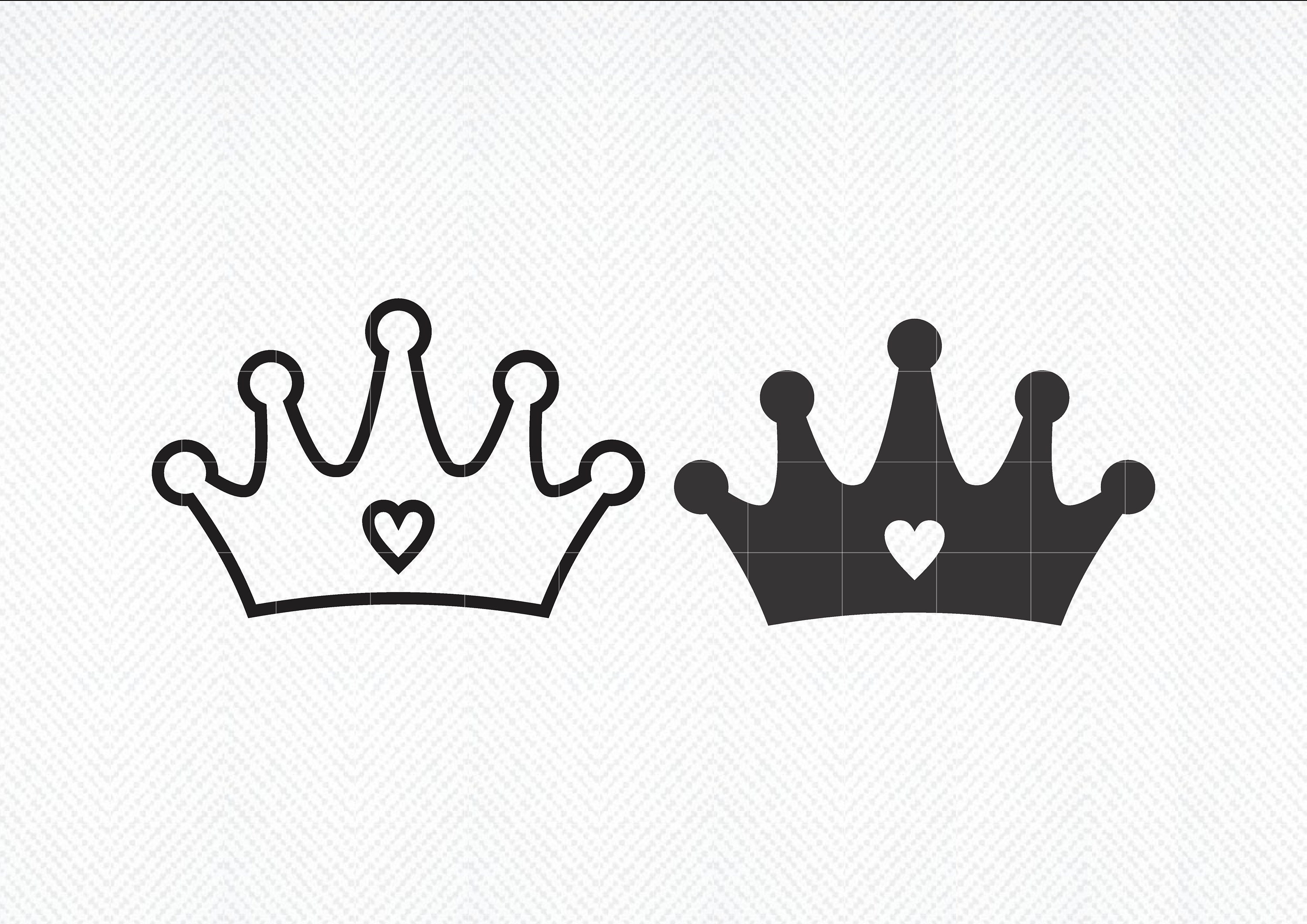 Crown SVG, Crown Png, Crown Clipart, Crown With Heart Svg, Princess Svg ...