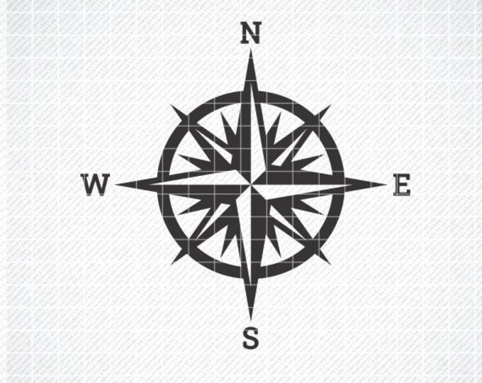 Compass Star Svg. Vector Cut File for Cricut, Silhouette, Pdf Png Eps ...