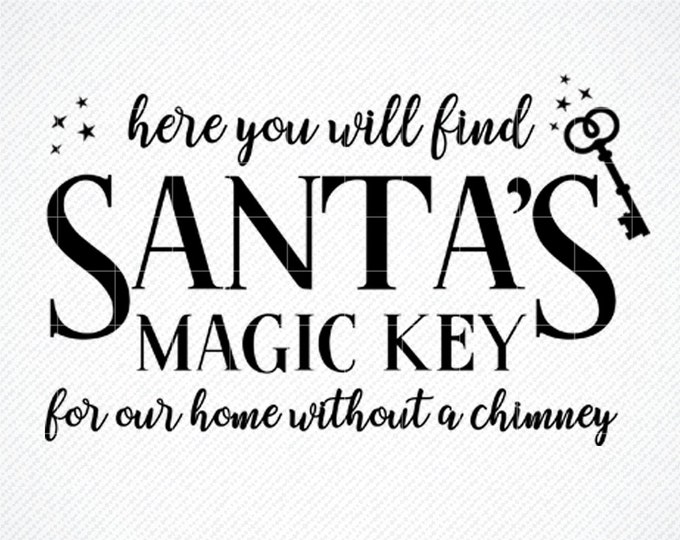 Santa's Magic Key SVG Christmas SVG Holiday SVG Png - Etsy