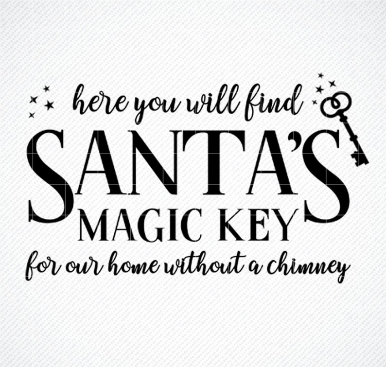 Santa's Magic Key SVG Christmas SVG Holiday SVG Png | Etsy