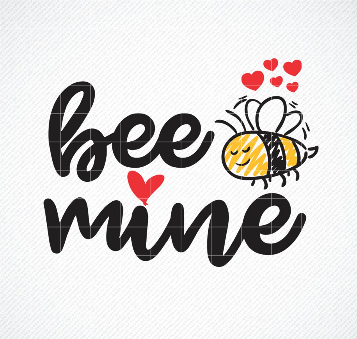 Bee Mine SVG Valentine's Day SVG Kids Valentine Day svg | Etsy