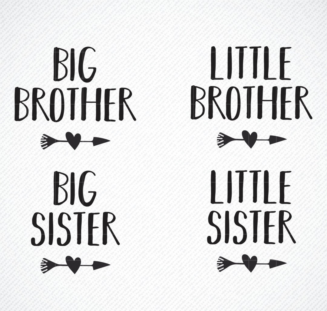 Little Brother SVG, Little Sister SVG, Big Brother Svg, Big Sister SVG ...