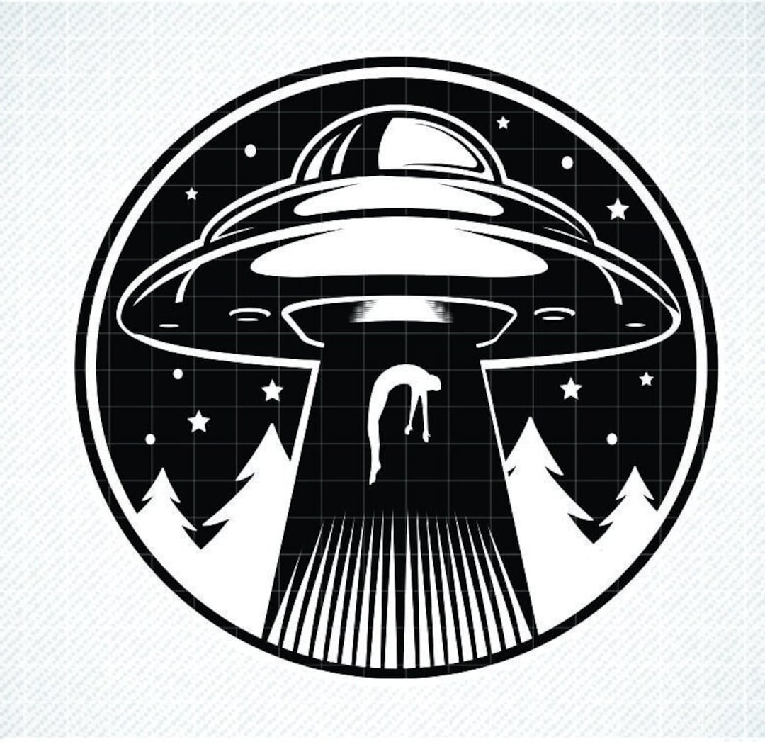 Alien Abduction SVG, Alien Clip Art, UFO Clipart, Space Alien Svg ...