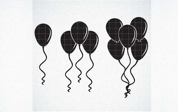 Balloon SVG Balloons SVG Birthday Balloons Cut File Balloon - Etsy ...