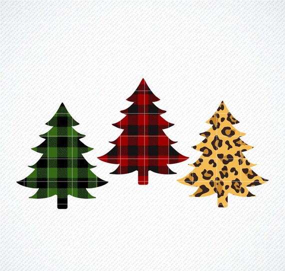 Christmas Tree SVG Buffalo Plaid Christmas Tree Christmas | Etsy