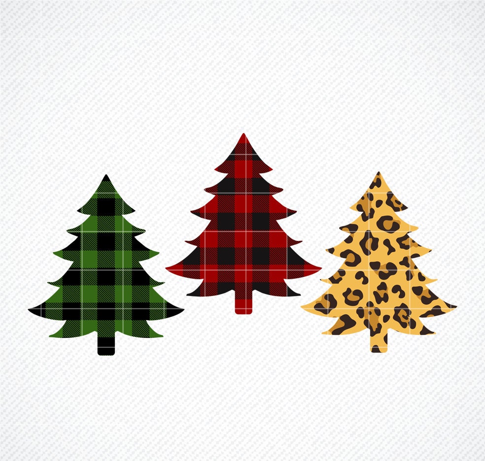 Christmas Tree SVG Buffalo Plaid Christmas Tree Christmas - Etsy