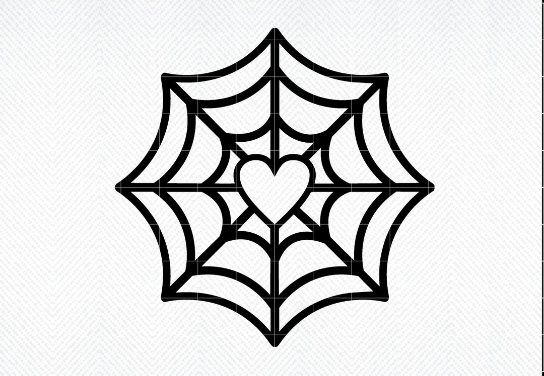 Spiderweb With Heart SVG, Web With Heaart Svg, Girl Halloween Svg ...