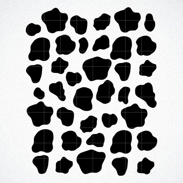 Cow Print Stencil Png - Etsy