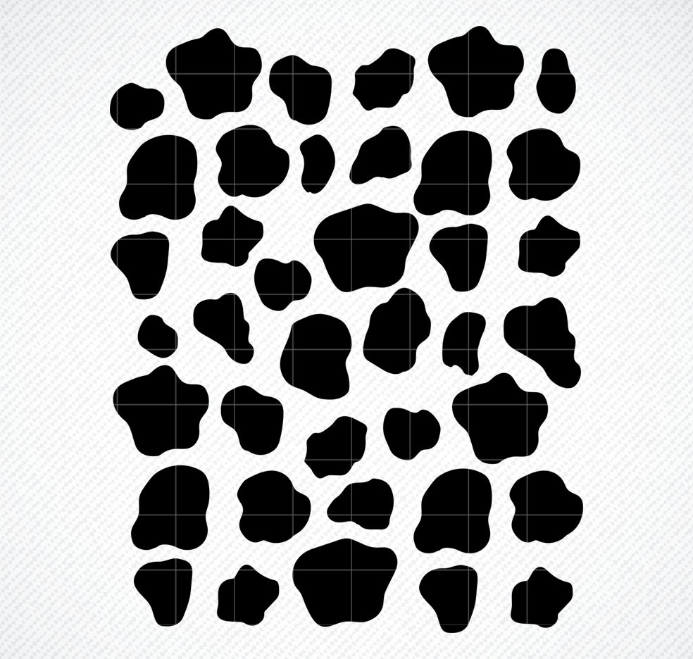 Scrapbooking Embellishments black and white large cow print svg and png ...