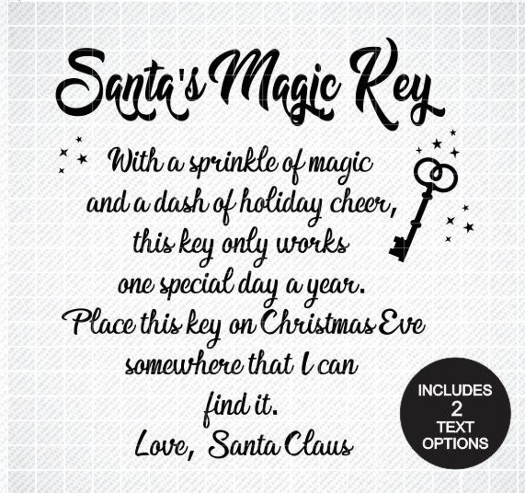 Santa's Magic Key SVG, Christmas SVG, Holiday SVG, Png, Eps, Dxf ...
