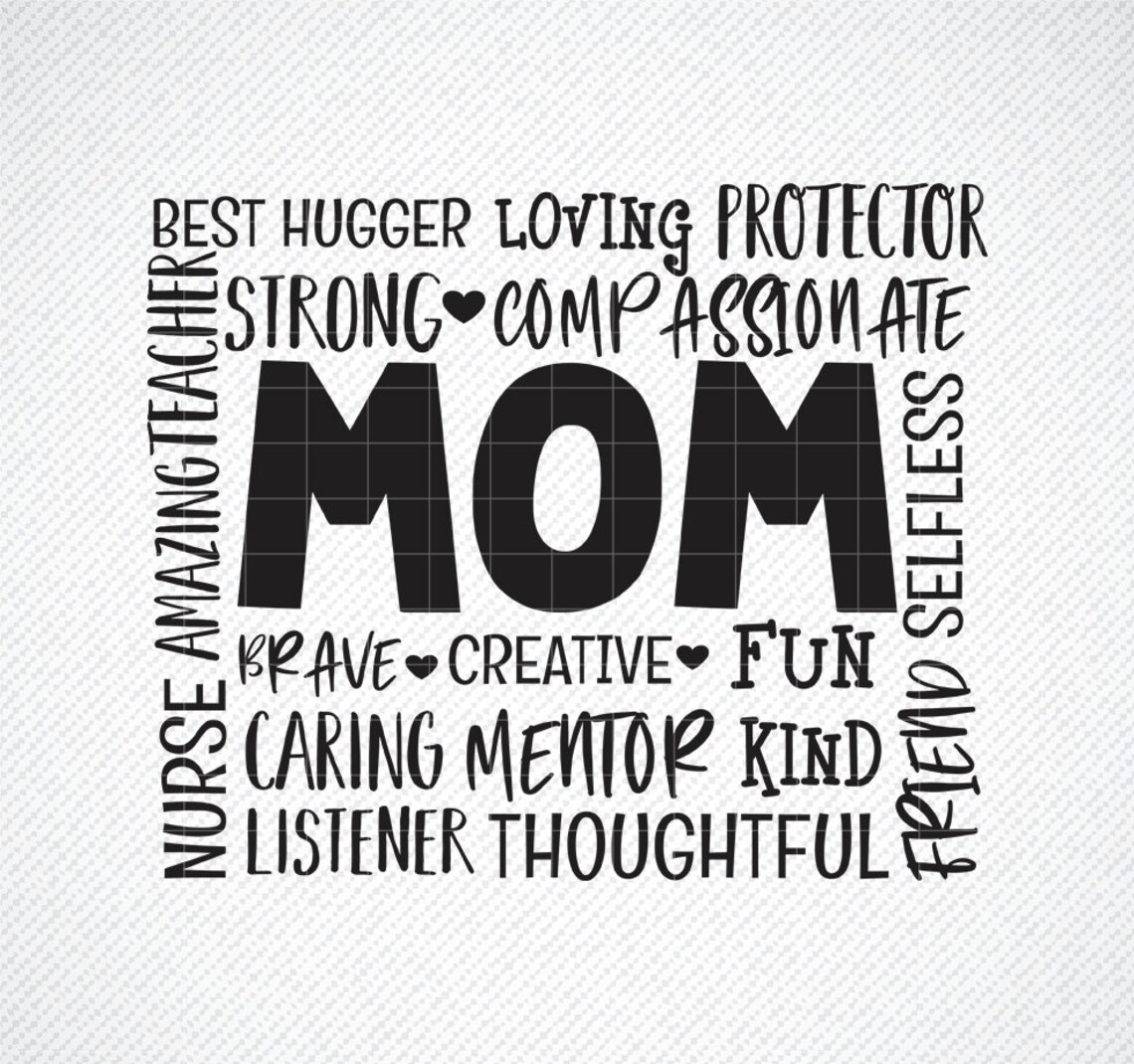 Mom Svg Mom Subway Art Svg Mom Typography SVG Mothers Day - Etsy