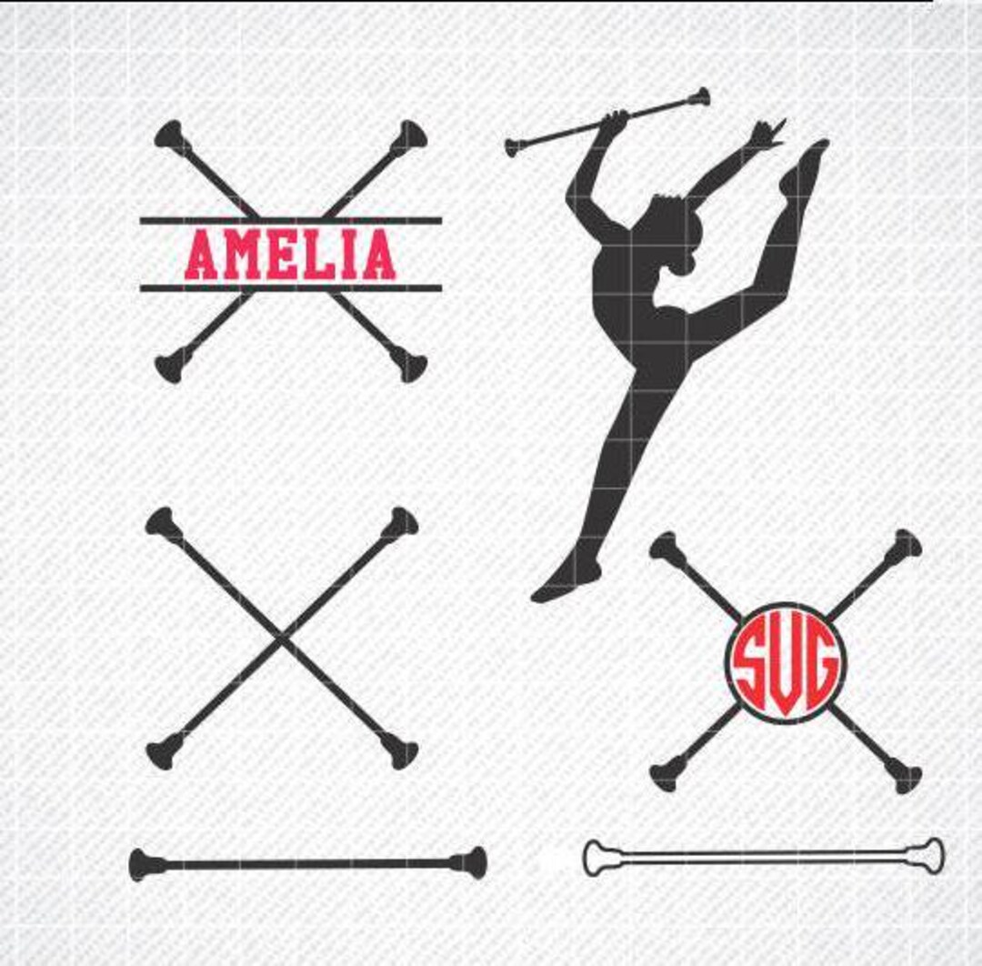 Baton Twirling SVG, Baton Twirling Svg Bundle, Majorette Svg, Baton ...
