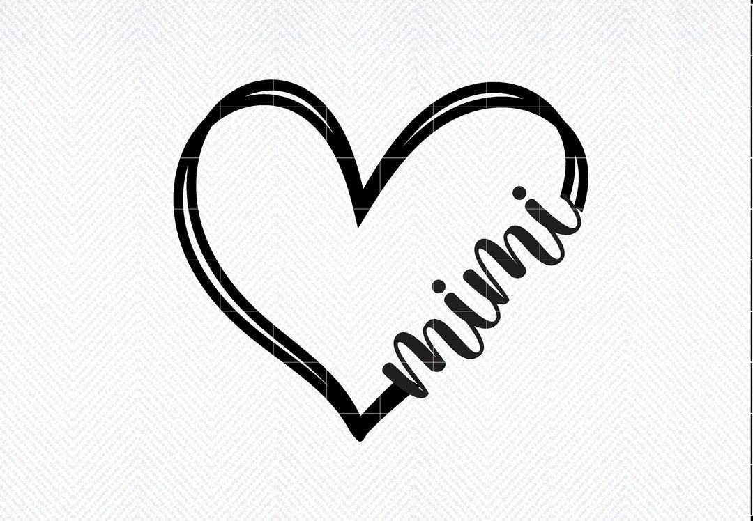 Mimi Heart SVG, Instant Download, Svg, Png, Dxf, Eps, Gift Idea, Mother ...