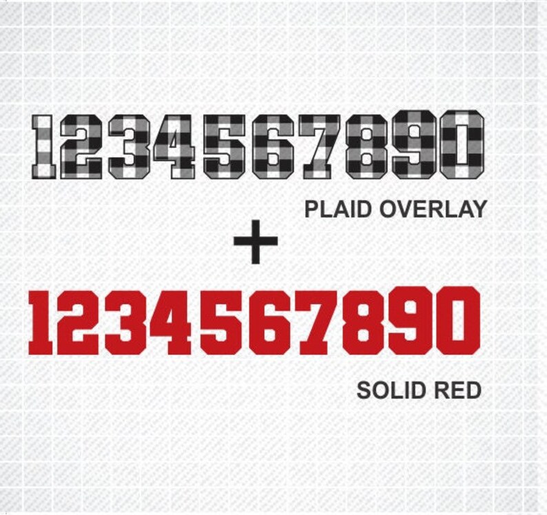 Buffalo Plaid SVG Alphabet Numbers Bundle SVG Christmas - Etsy