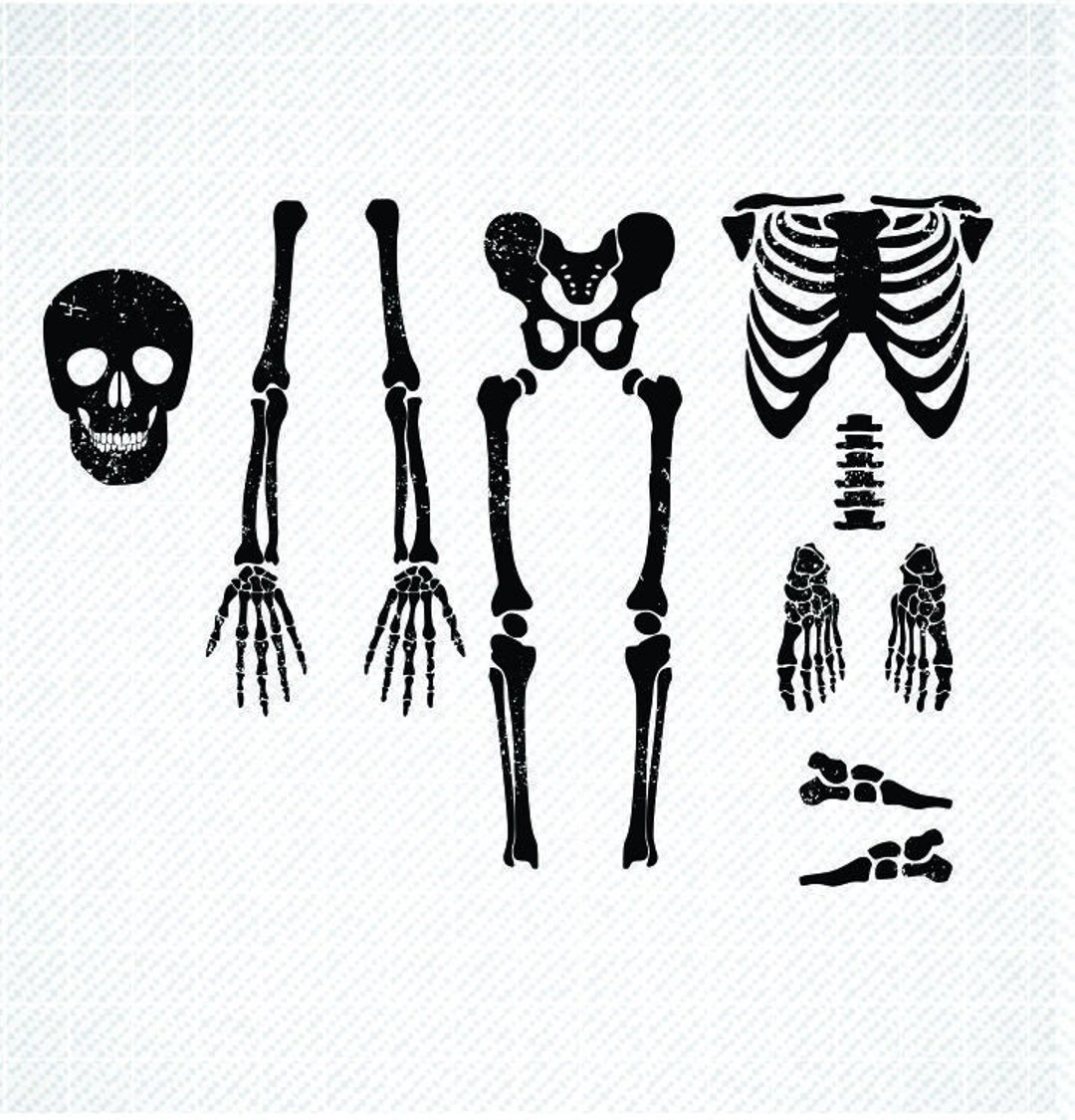 DISTRESSED SKELETON SVG, Distressed Skeleton Sublimation, Grunge ...