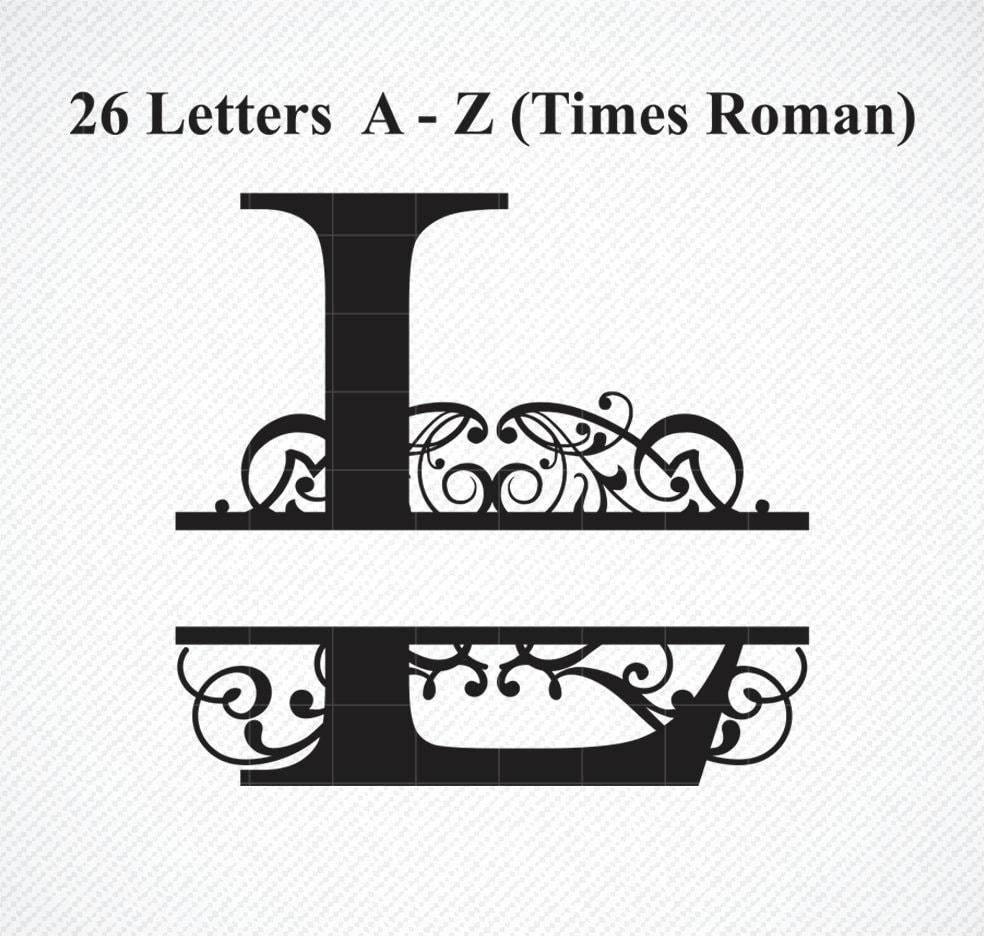 Split Letter Monogram SVG Split Letter Monogram Split Letter - Etsy