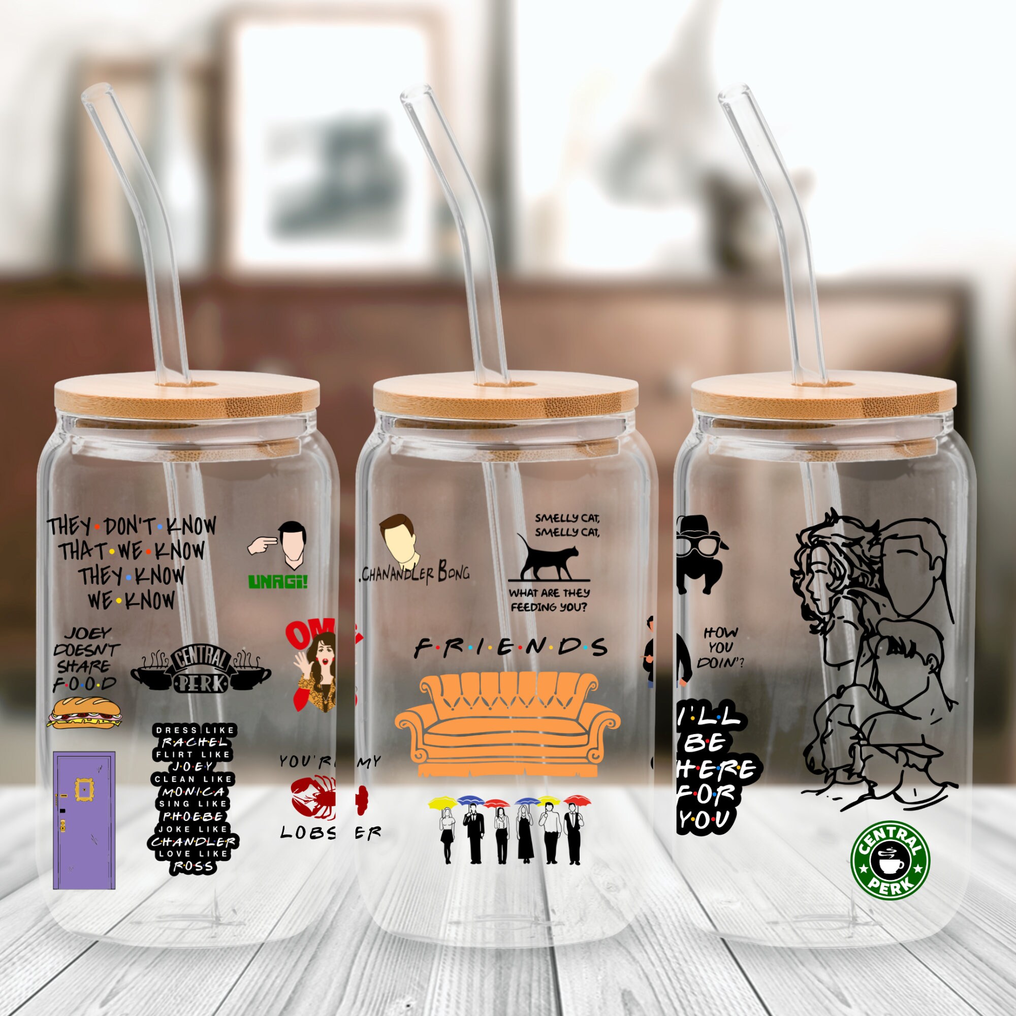 Friends Digital Download Libby Glass Can Wrap Friends Tv Svg 16oz Libby ...