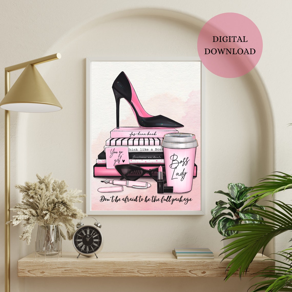 16 X 20 Boss Lady Digital Wall Art Wall Art Digital Wall Art Boss Babe ...