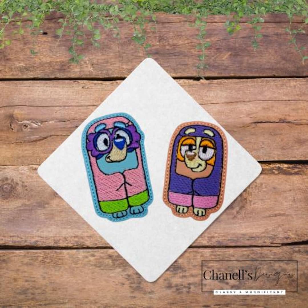 Grannies Felties Uncut | Janet and Rita Blue Heeler Dogs Felties ...