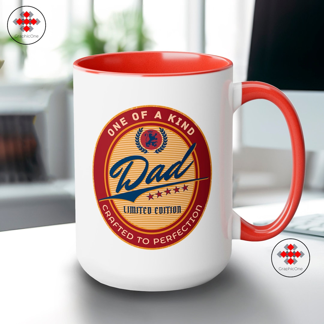 Dad Beer Label Coffee Mug, Father's Day Gifts for Dad, Dad Coffee Mug ...