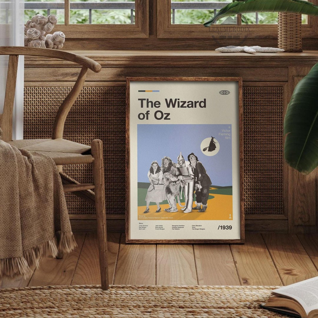 Midcentury Modern the Wizard of Oz Poster Retro Movie Room - Etsy