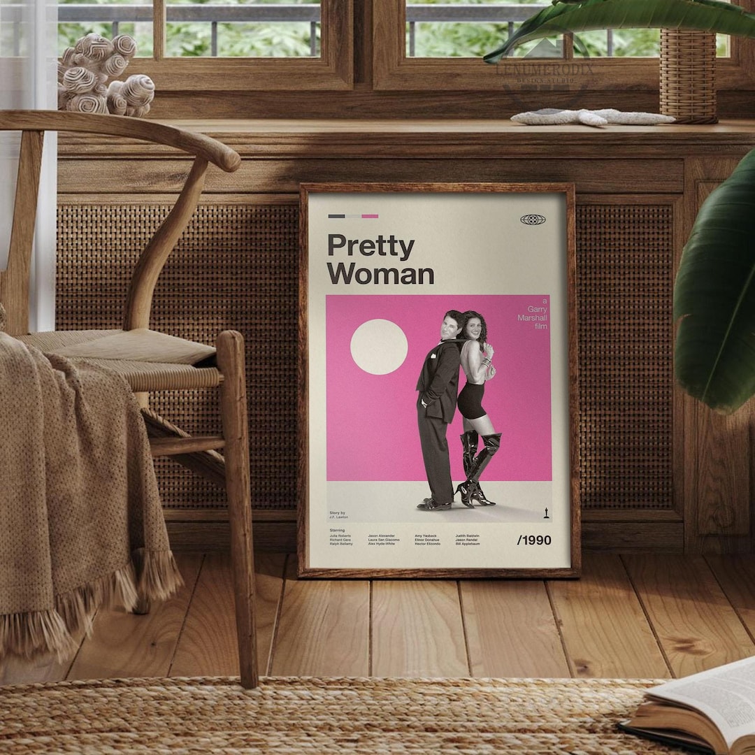 Midcentury Modern Pretty Woman Poster Retro Movie Room Decor - Etsy