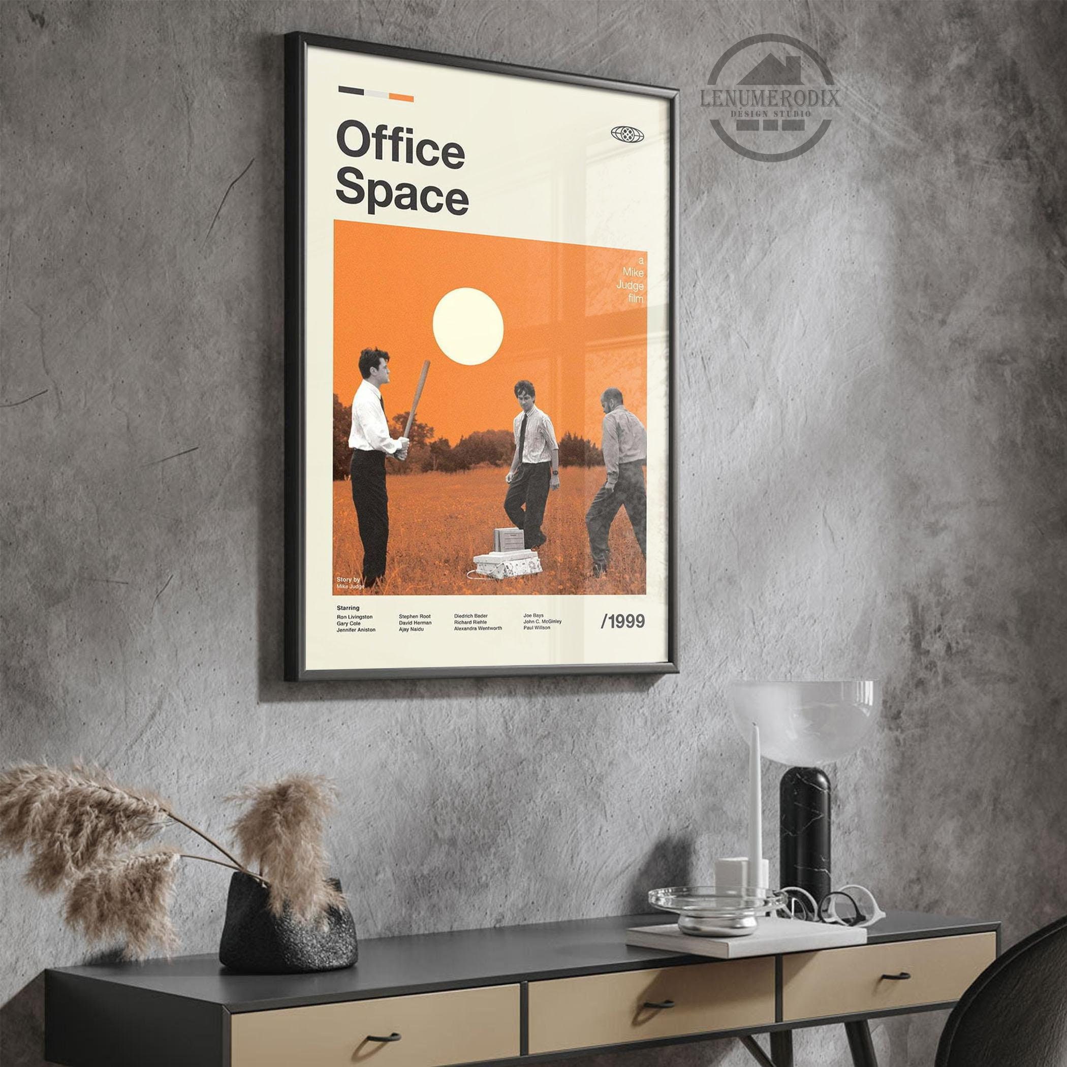Midcentury Modern Office Space Poster Retro Movie Room Decor - Etsy