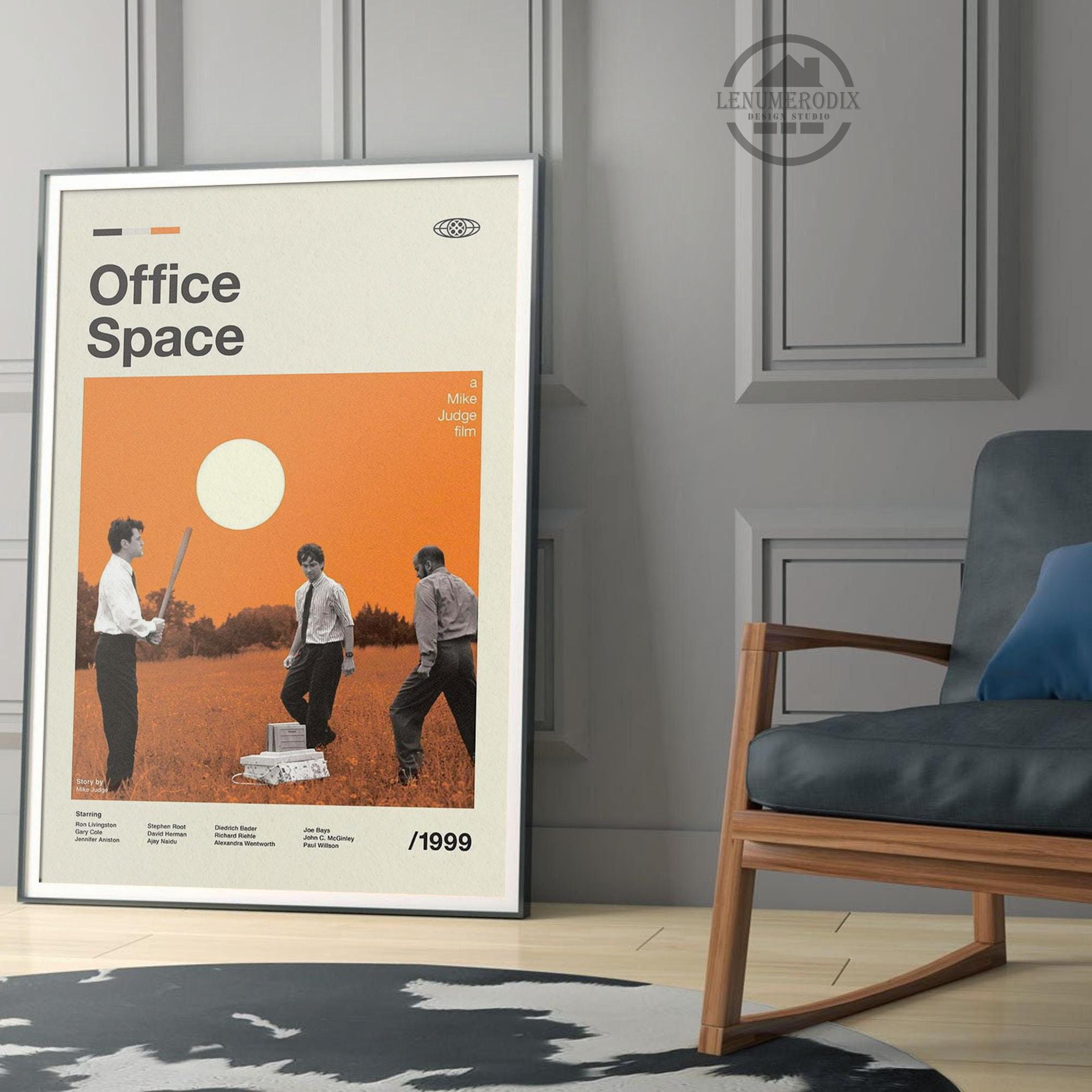 Midcentury Modern Office Space Poster Retro Movie Room Decor - Etsy