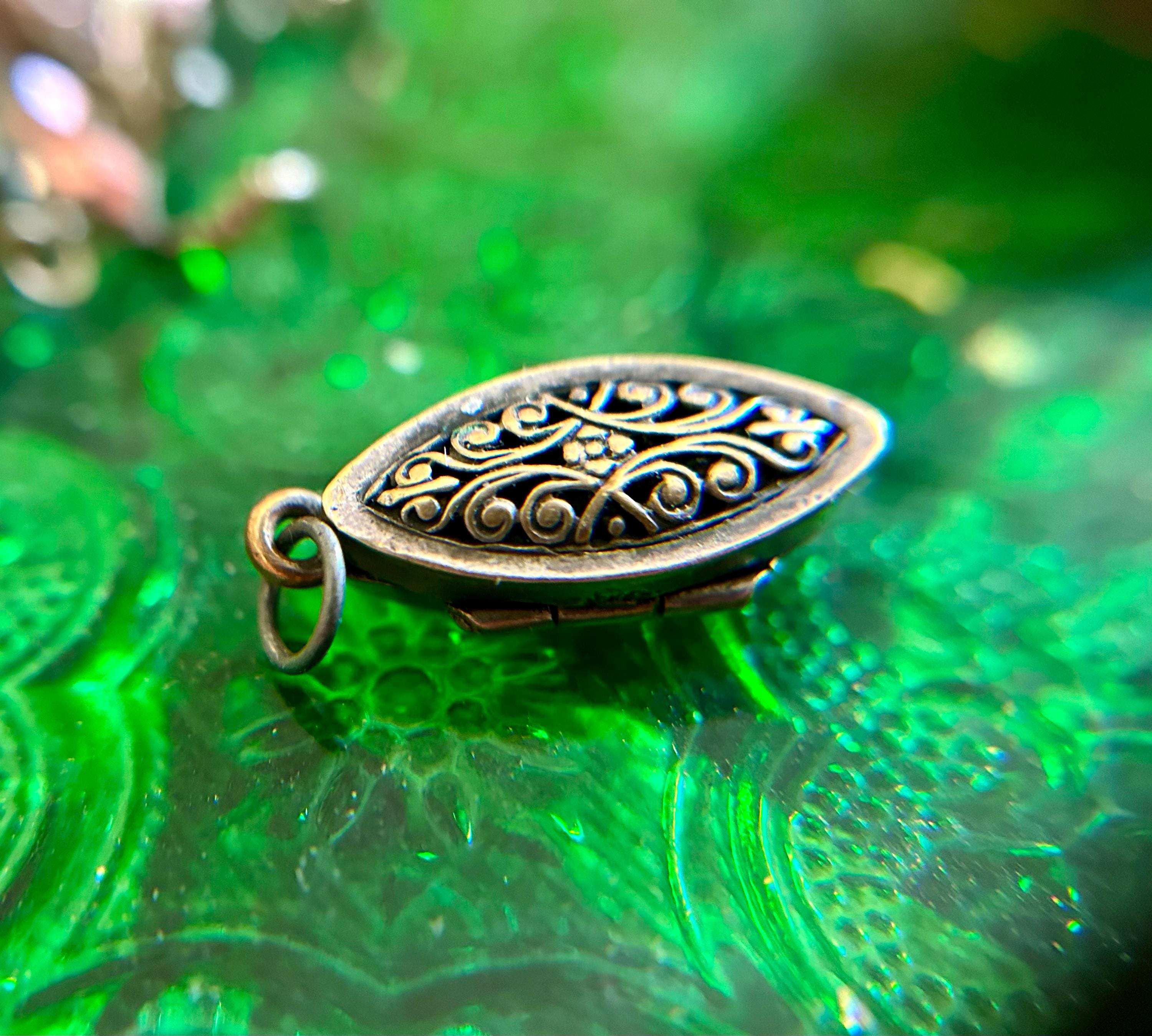 French Antique Mary Locket, Blessed Mother, French Silver, Locket ...