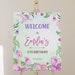 Editable Dinosaur Welcome Sign, Girl Dino Birthday Party Sign Printable ...