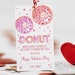 Donut Valentine Tag Printable, Classroom Valentine's Day Gift Label ...