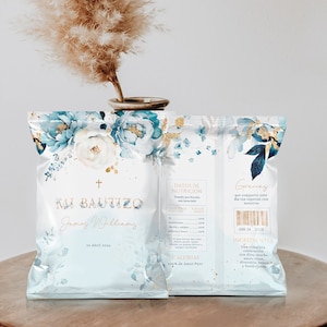 Mi Bautizo Chip Bag Boy Ptintable, Spanish Baptism Chip Bag Wrappers ...