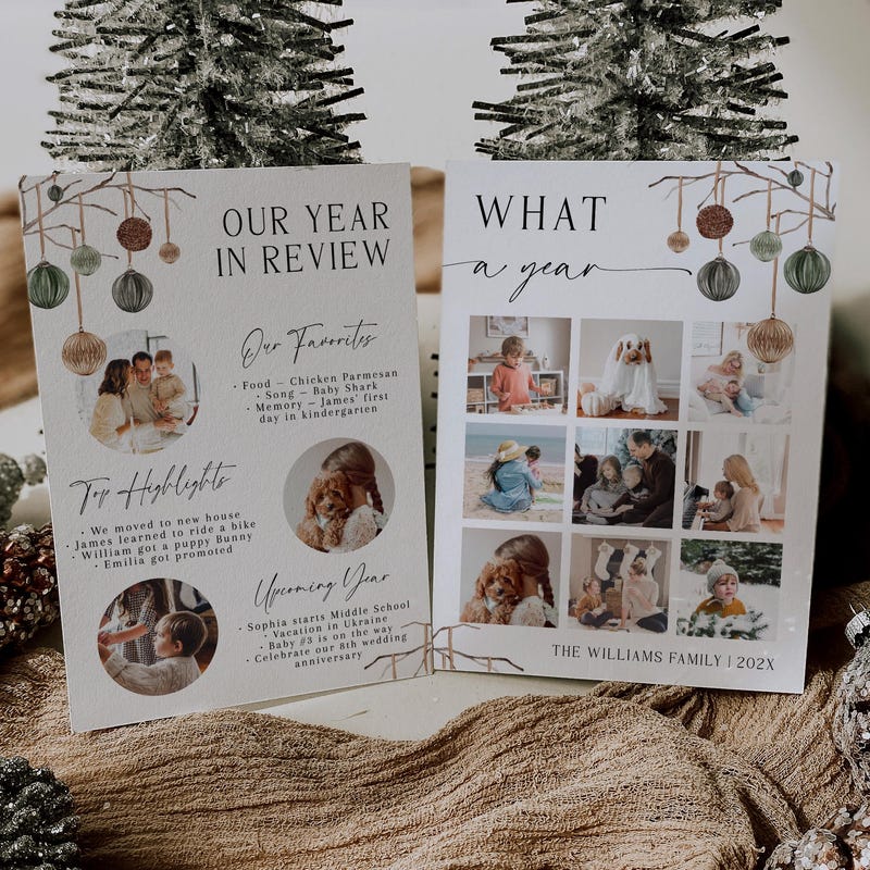 Year in Review Card - Etsy