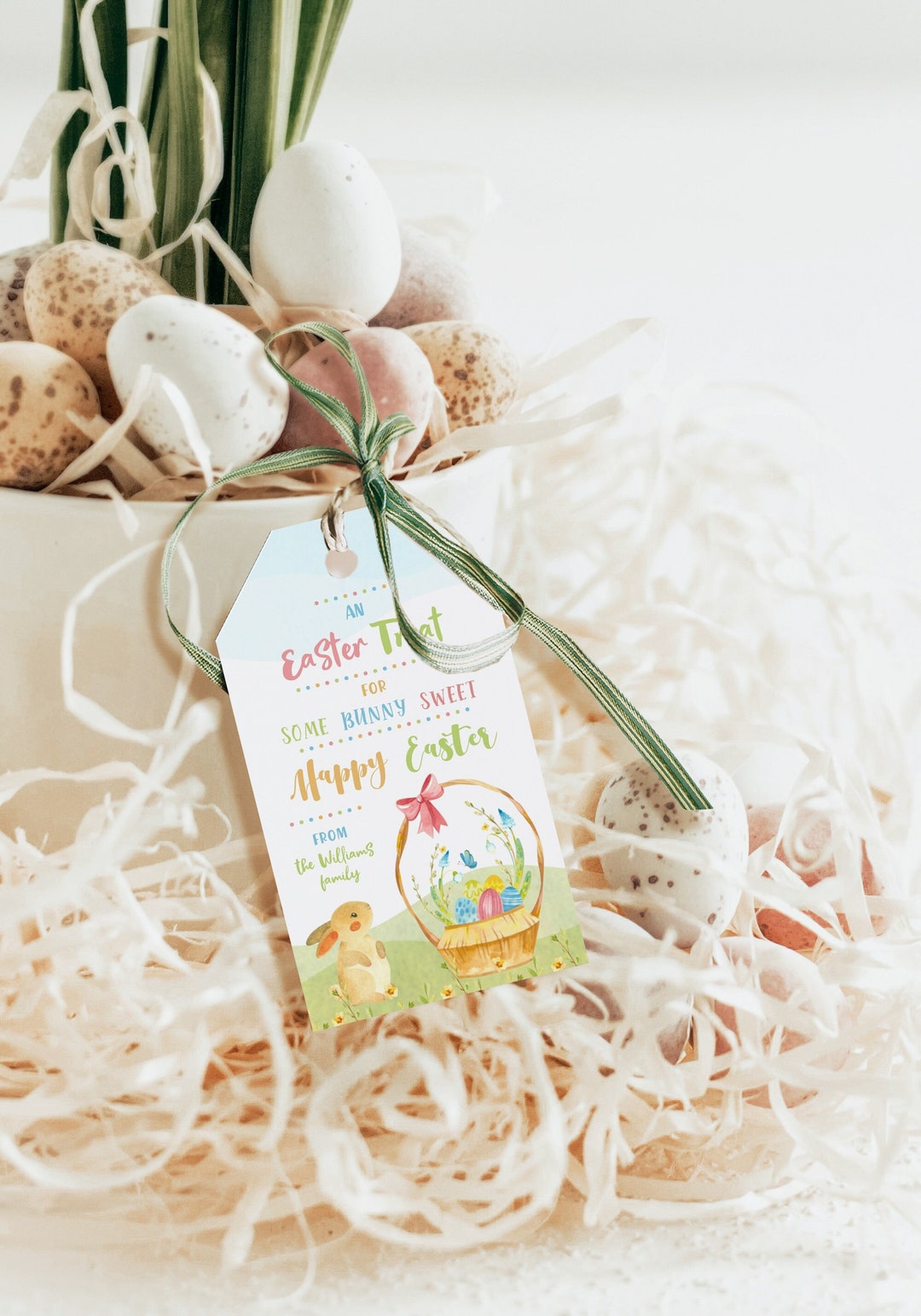 Editable Treat for Some Bunny Sweet Happy Easter Gift Tag, Easter ...