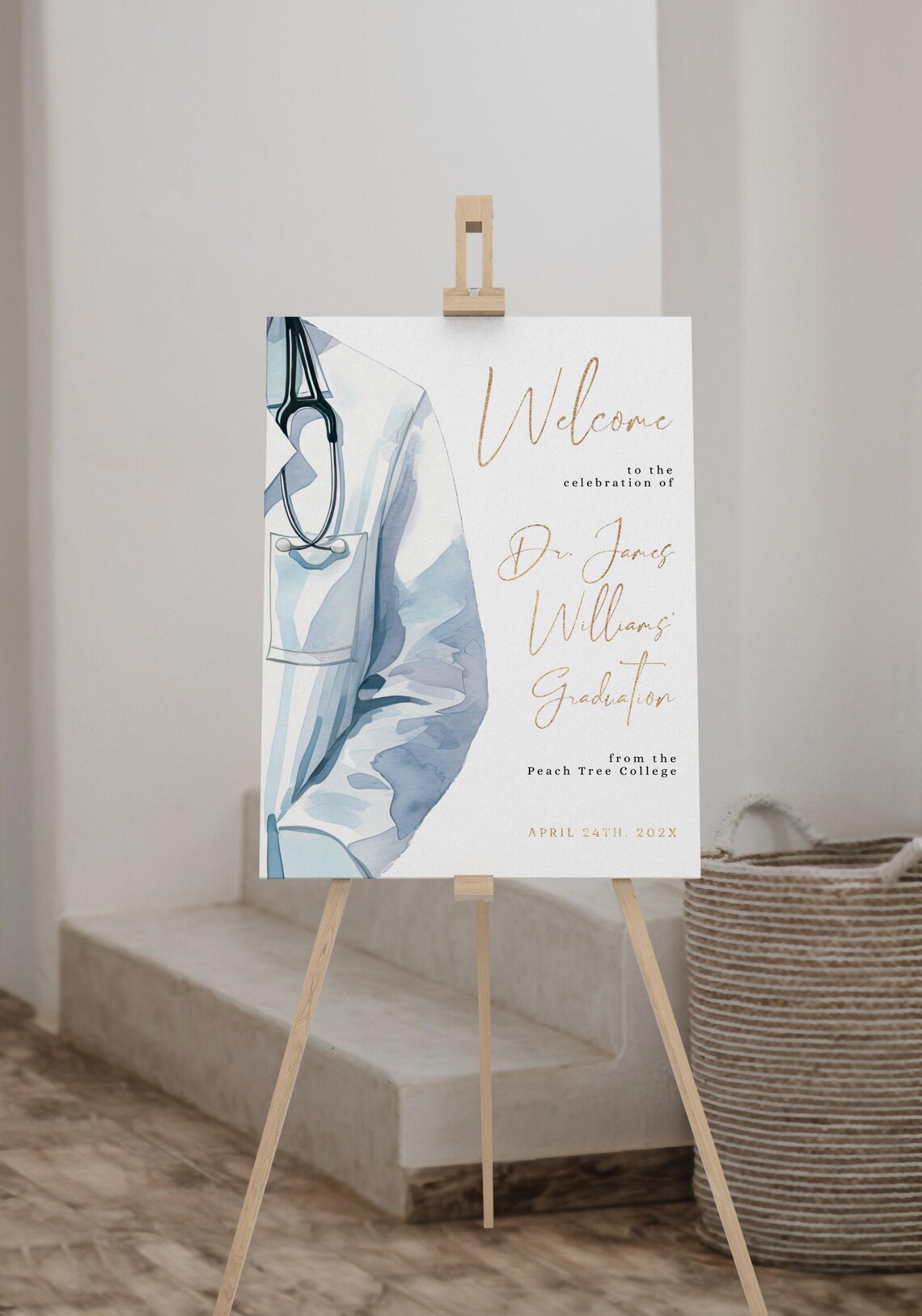 Modern Medical College Graduation Welcome Sign Template, Medical ...