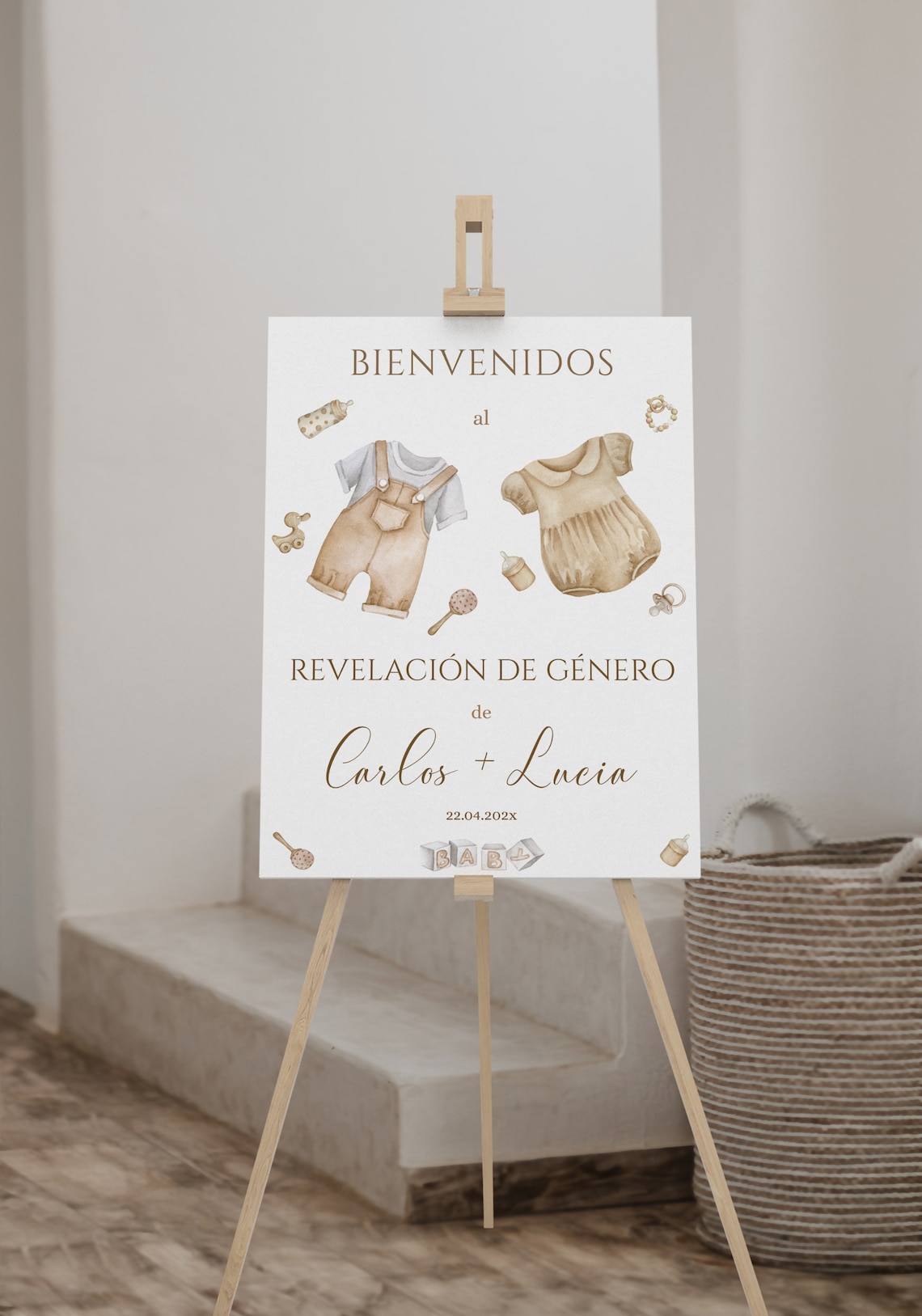 Cartel Bienvenida Baby Shower Para Imprimir Spanish Baby - Etsy
