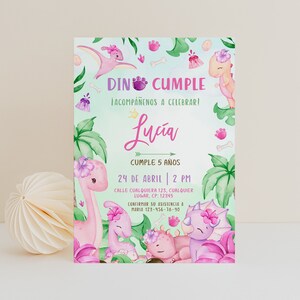 Girl Kids Birthday Party Invitación En Español Printable, Niña Spanish ...