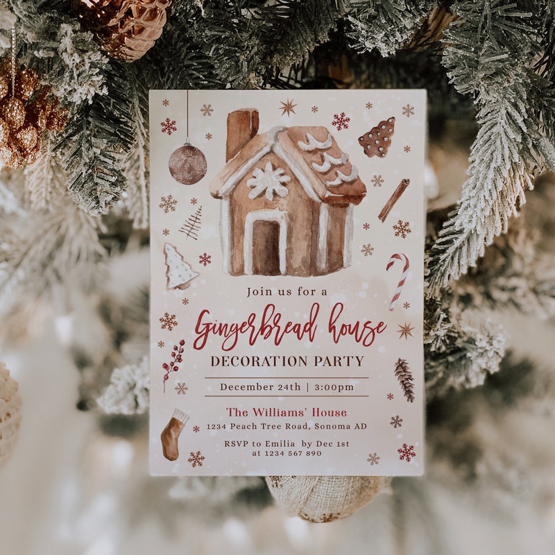 Gingerbread Invite - Etsy