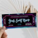 Neon Light Event Ticket Template, Neon Glow Party Ticket, Editable ...