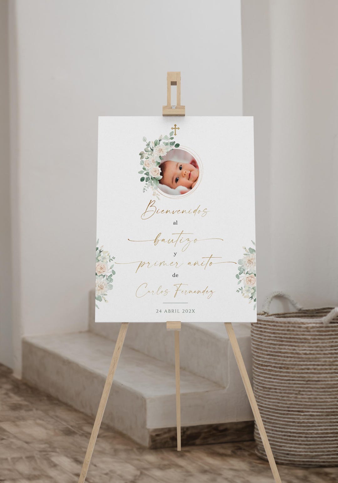 Bienvenidos Al Bautizo Y Primer Anito Sign Template, Bautizo Y Primer ...