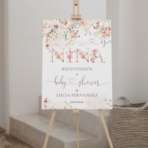 Spanish Welcome Sign Baby Shower Printable, Spanish Bienvenidos Sign Es ...