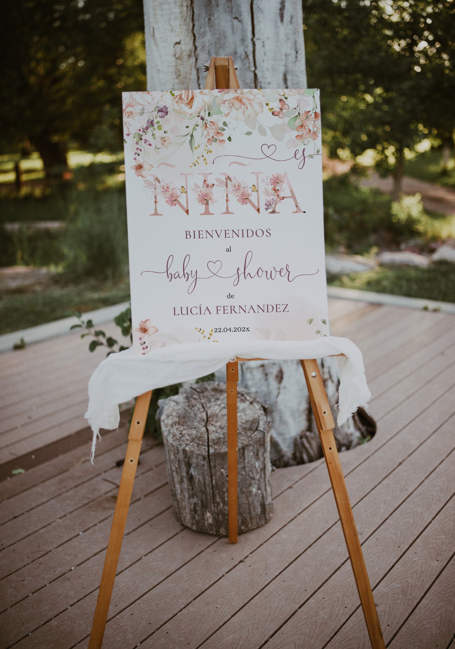 Spanish Welcome Sign Baby Shower Printable, Spanish Bienvenidos Sign Es ...