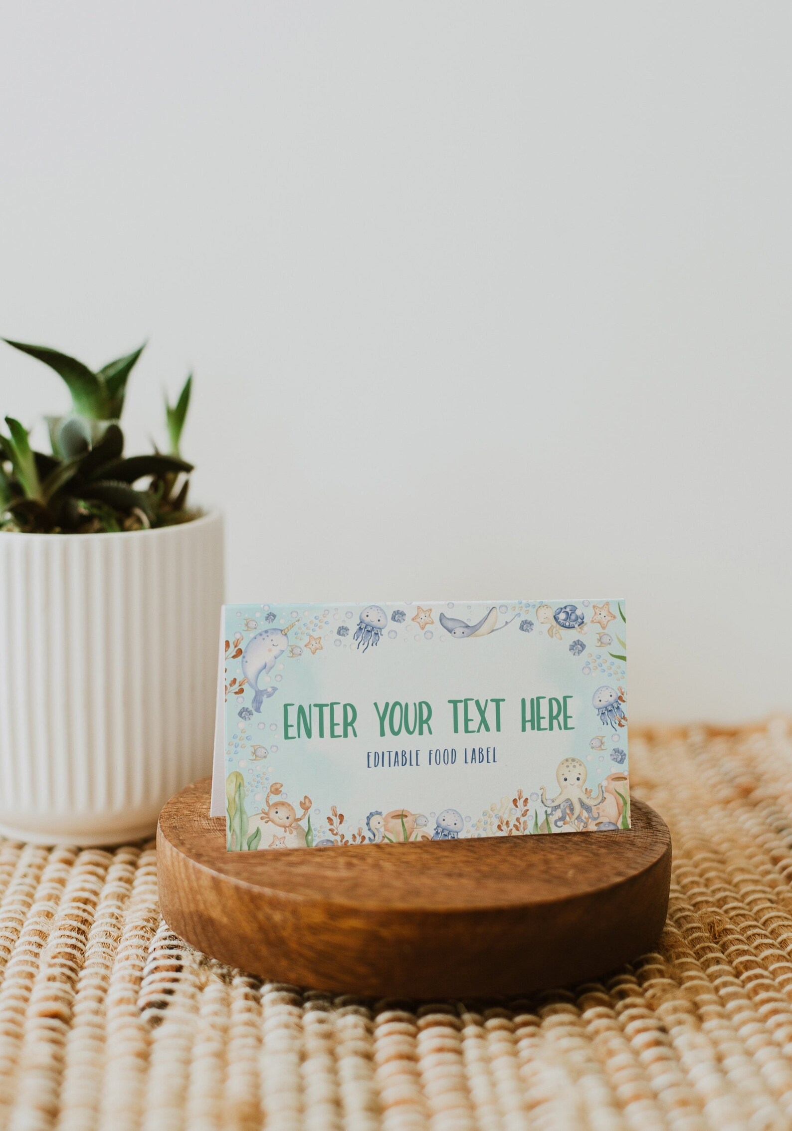 Under the Sea Food Labels Template, Editable Food Tents, Sea Party Food ...