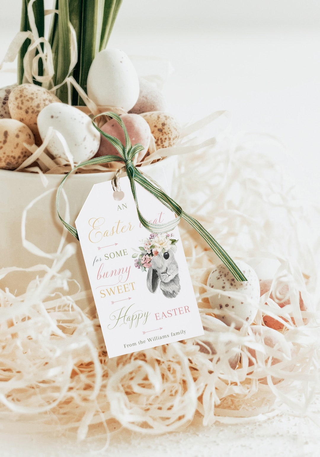 Editable Treat for Some Bunny Sweet Happy Easter Gift Tag, Easter ...