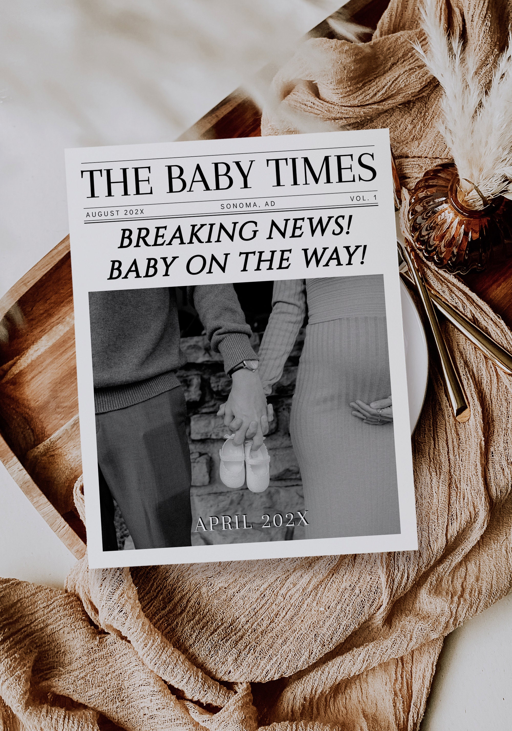 Baby on the Way Special Newspaper Decoration and Printable, Baby Shower ...