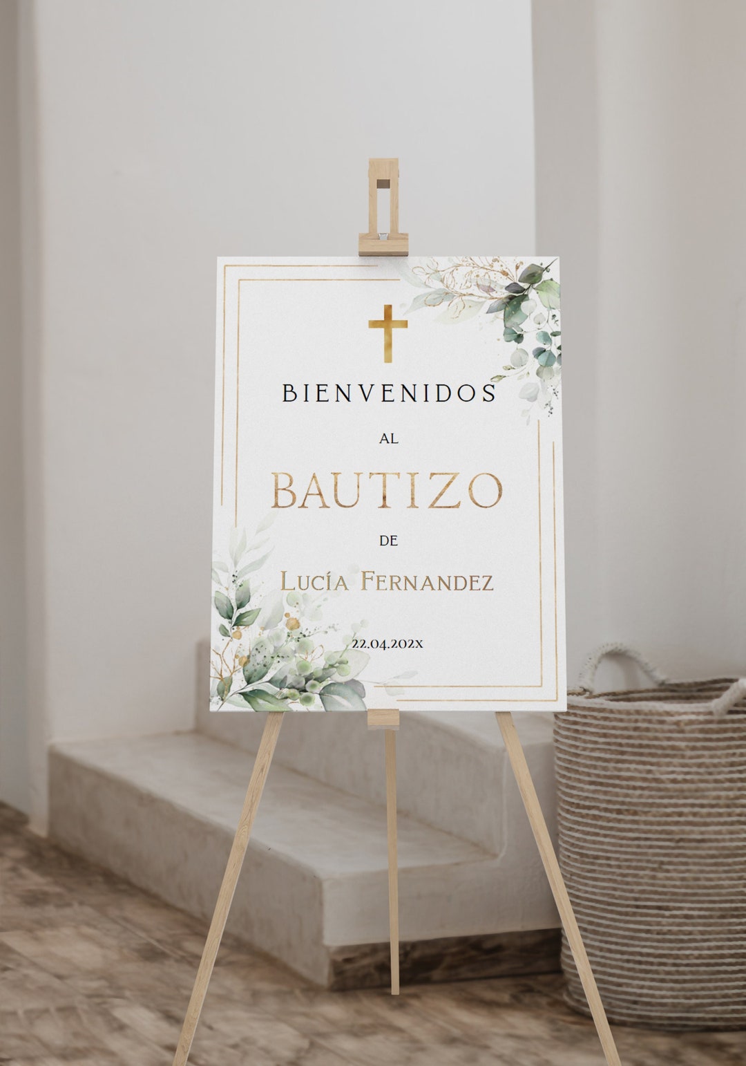 Mi Bautizo Welcome Poster, Cartel Bienvenida Bautizo Niño Para Imprimir ...