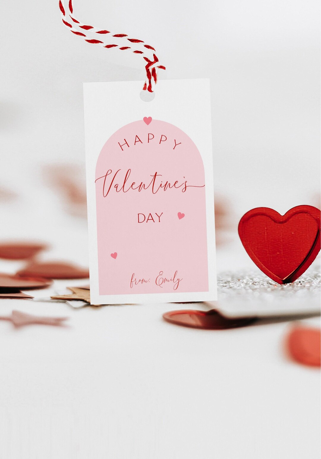 Modern Valentine's Day Tag Printable, Minimalist Valentine Day Treat ...