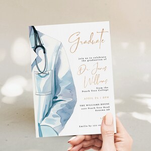 Modern Medical College Graduation Invite Template, Medical Graduation ...